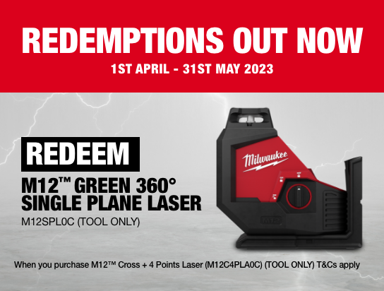 Milwaukee M12™ Cross + 4 Points Laser (Tool Only) M12C4PLA0C ...